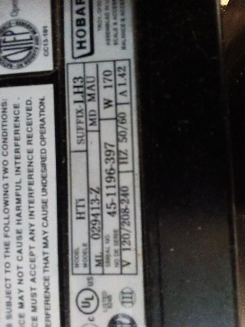 HOBART HTI DELI SCALE (WITHOUT BACK SCREEN) (6) , HOBART HTI (WITH BAC ...